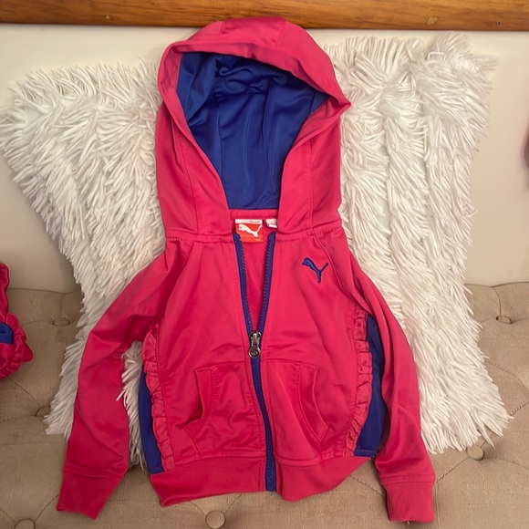 Puma | Matching Sets | Adorable Hot Pink And Dark Blue Puma Jacket With ...